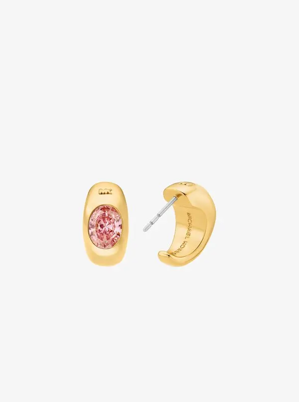 Michael Kors Cubic Zirconia Huggie Hoop Earrings