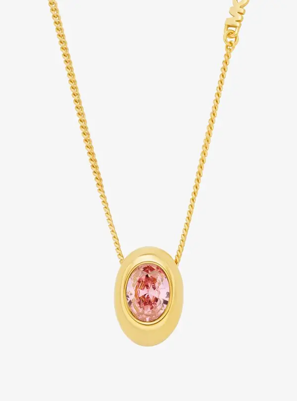 Michael Kors Oval Stone Pendant Necklace