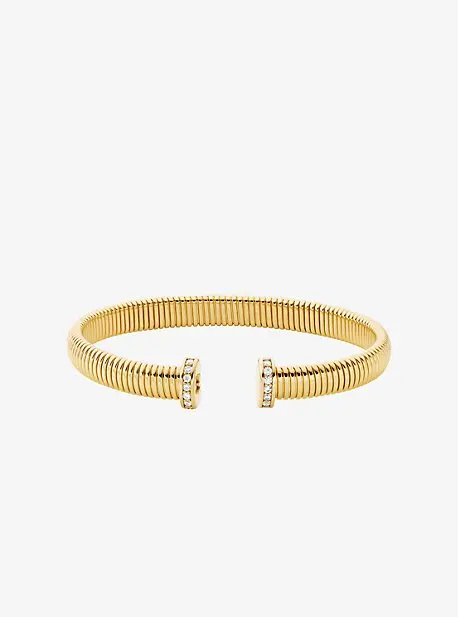 Michael Kors Ribbon Flex Pavé Cuff - Gold