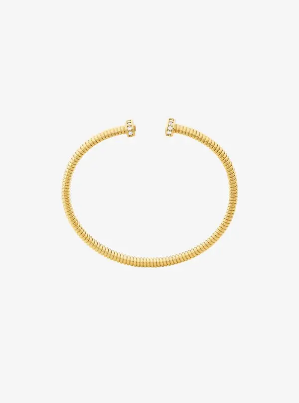 Michael Kors Ribbon Flex Pavé Cuff - Gold