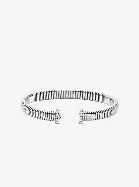 Michael Kors Ribbon Flex Pavé Cuff - Silver