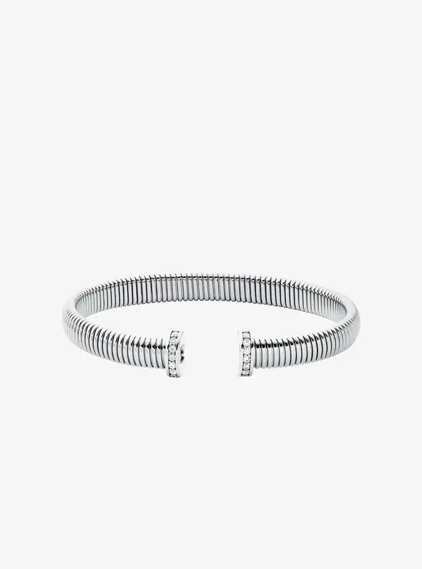 Michael Kors Ribbon Flex Pavé Cuff - Silver