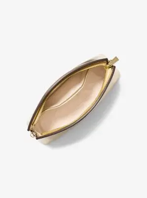 Michael Kors Metallic Leather Convertible Clutch - Gold