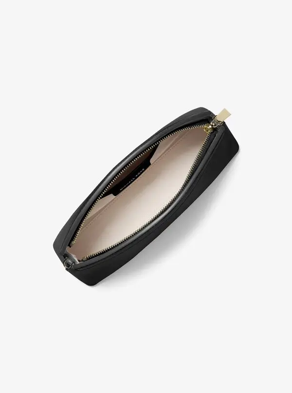 Michael Kors Small Leather Convertible Clutch - Black