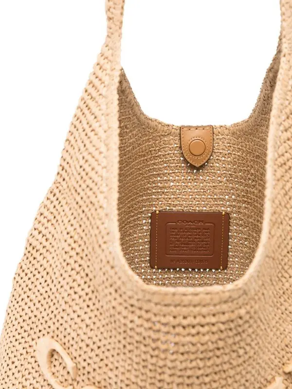 COACH Brooklyn 39 Raffia Shoulder Bag