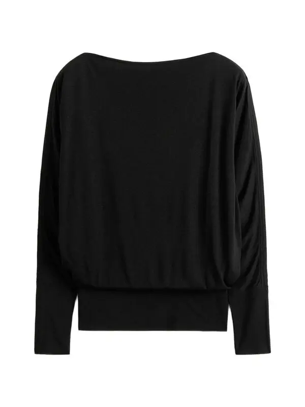 TOTEME Boat-neck Pullover Sweater - Black