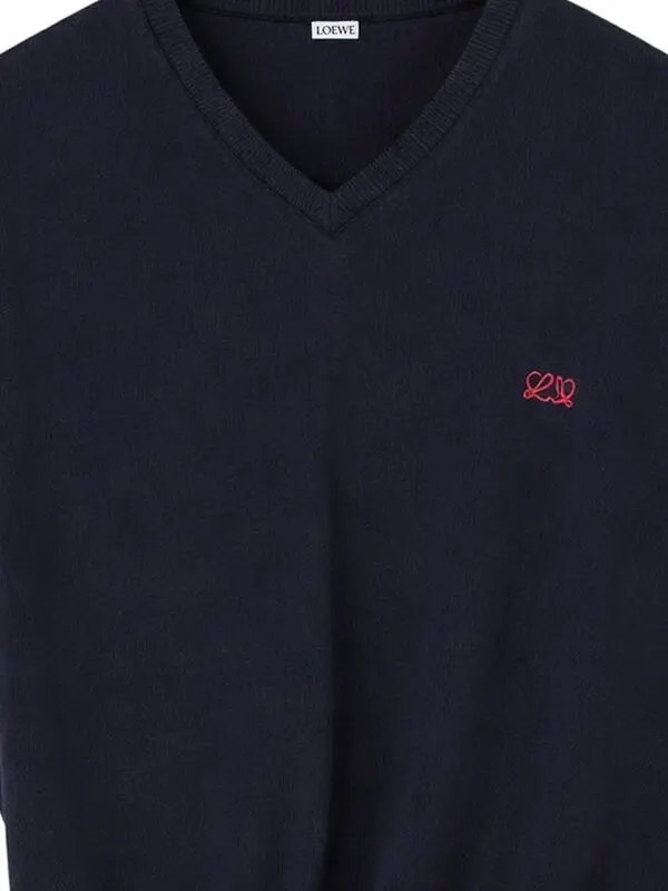 Loewe Wool V-neck Sweater - Blue