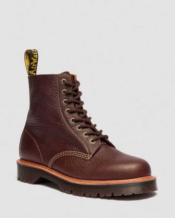 Dr. Martens 1460 Wild Grain Leather Boots - Brown