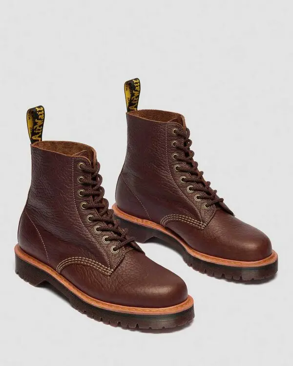 Dr. Martens 1460 Wild Grain Leather Boots - Brown