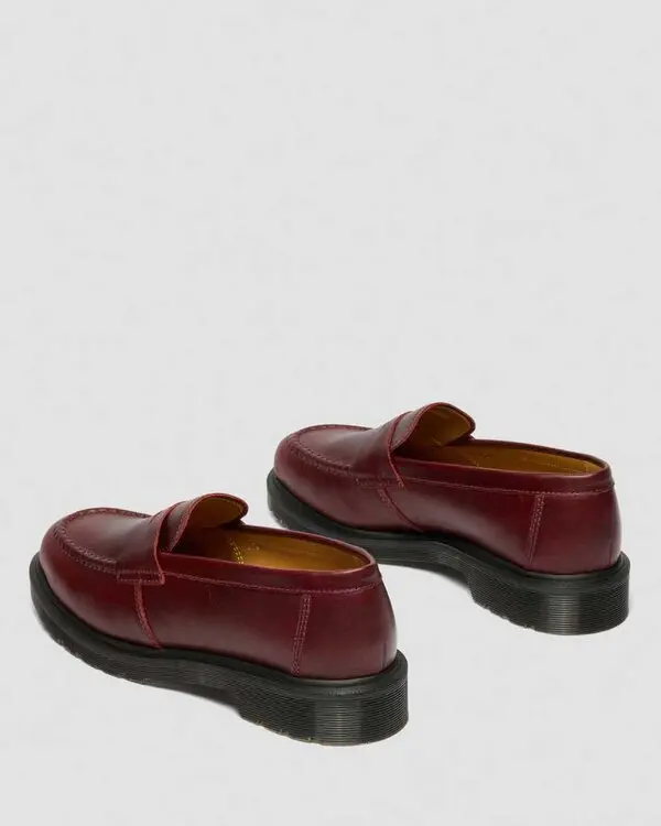 Dr. Martens Delapre Made In England Penny Loafers - Red
