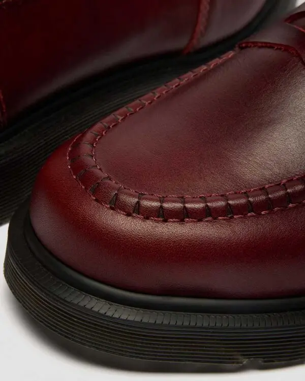 Dr. Martens Delapre Made In England Penny Loafers - Red