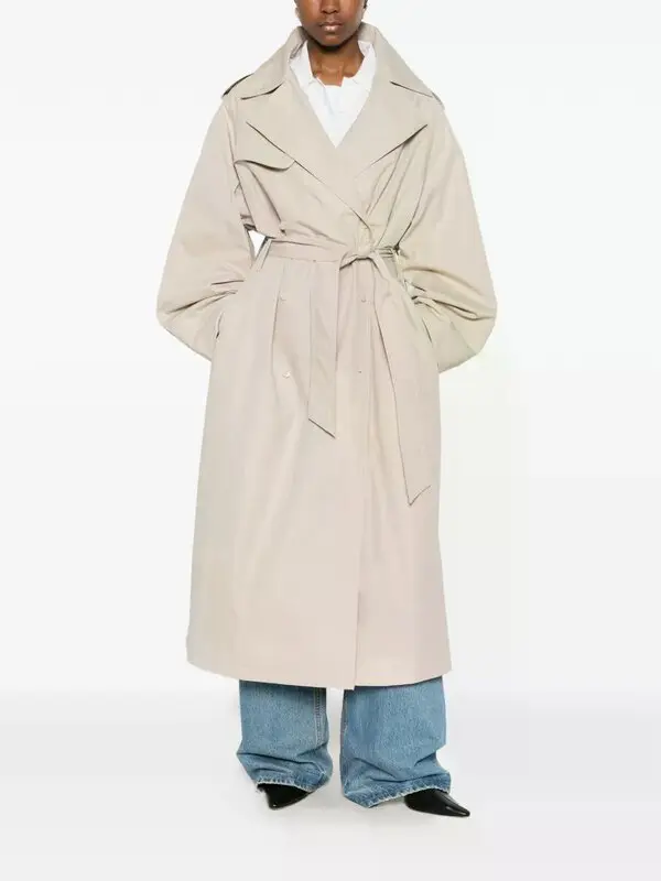 THE FRANKIE SHOP Riva Belted Trench Coat - Neutrals