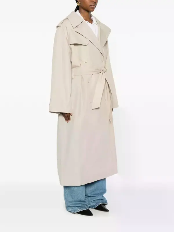 THE FRANKIE SHOP Riva Belted Trench Coat - Neutrals