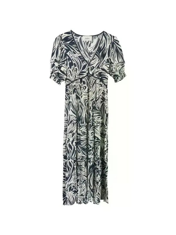 Ba&sh Abstract-print Midi Dress