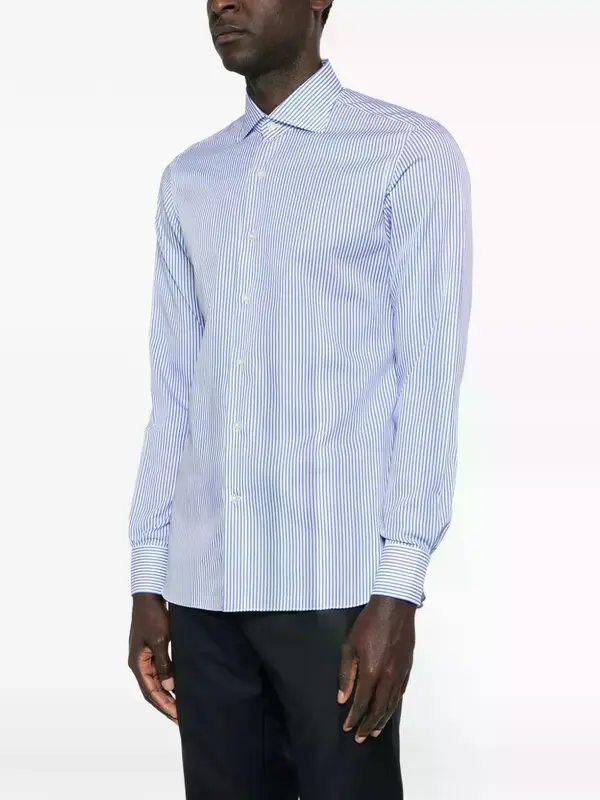 BORRIELLO NAPOLI Stripe Shirt - Blue