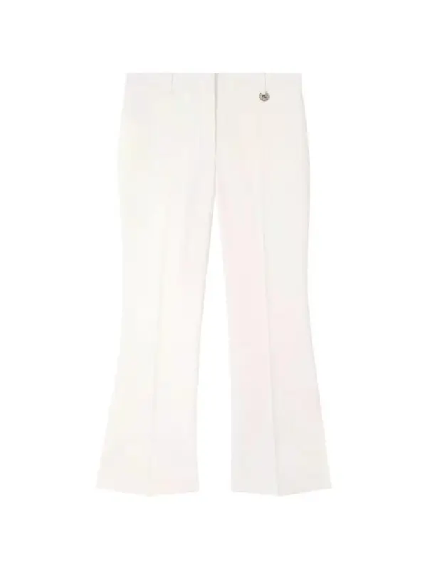 Burberry Cropped Wool Flared Trousers