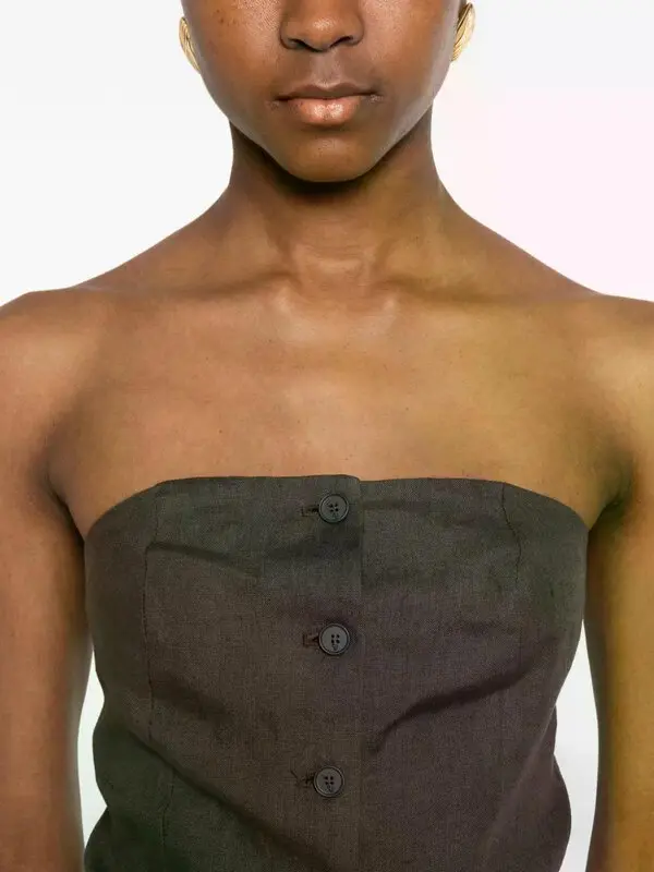 Sú Button Bandeau Top