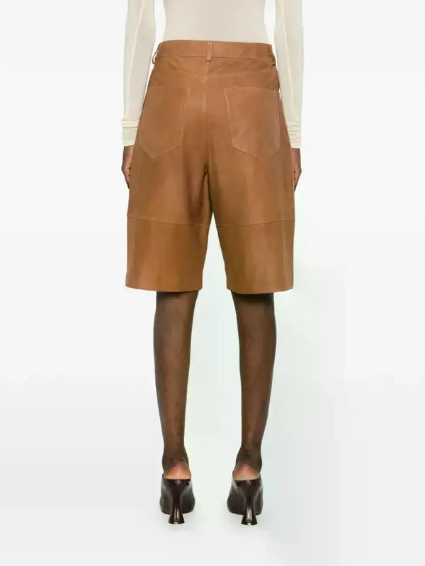 TELA Paneled Leather Shorts