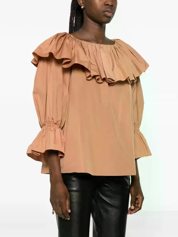 Chloé Ruffled Blouse - Brown