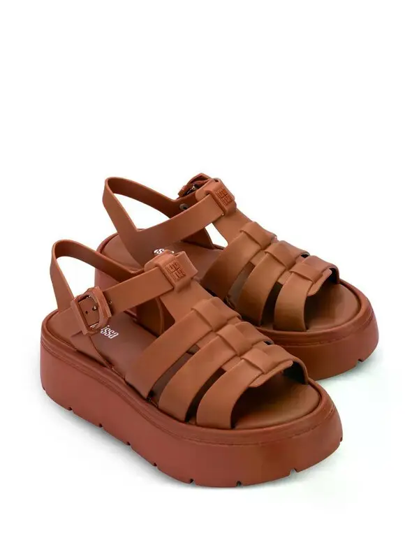 Melissa Up Platform Buckle Sandals - Brown