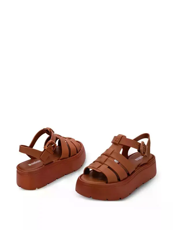 Melissa Up Platform Buckle Sandals - Brown