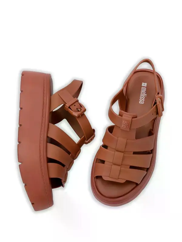 Melissa Up Platform Buckle Sandals - Brown