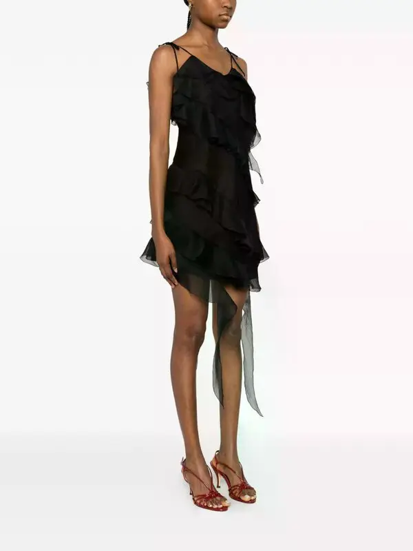 LES FILLES D'EVA Ruffled Mini Dress - Black