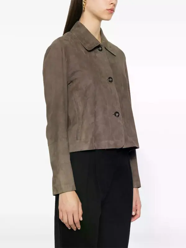 ARMA Emy Suede Jacket - Green