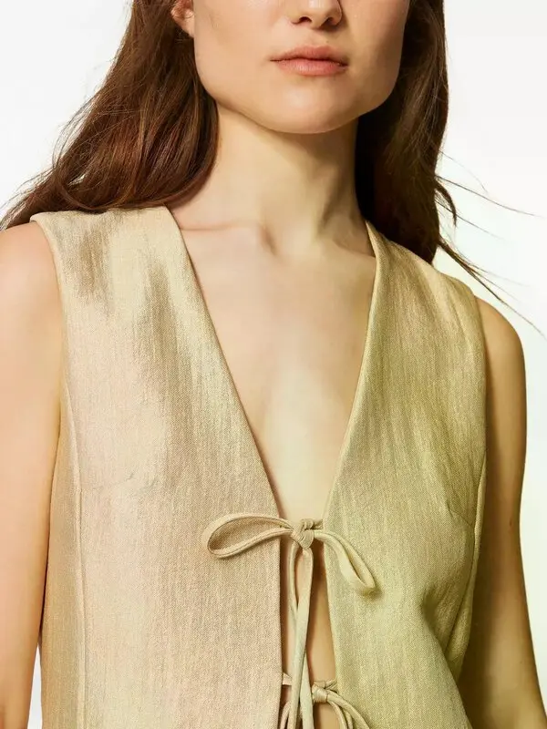 TWINSET V-neck Blazer With Tie Fastening - Neutrals