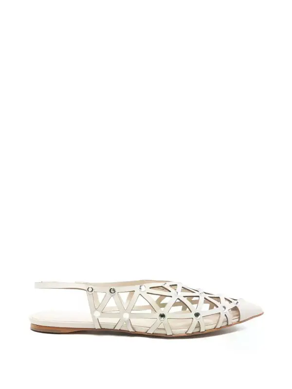 ANDREA CARRANO Embellished Ballet Flats - Neutrals
