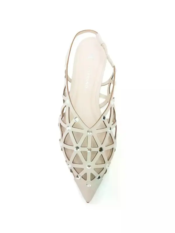ANDREA CARRANO Embellished Ballet Flats - Neutrals