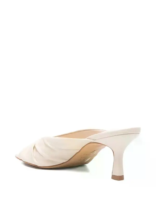 ANDREA CARRANO Twisted-strap Mules - Neutrals