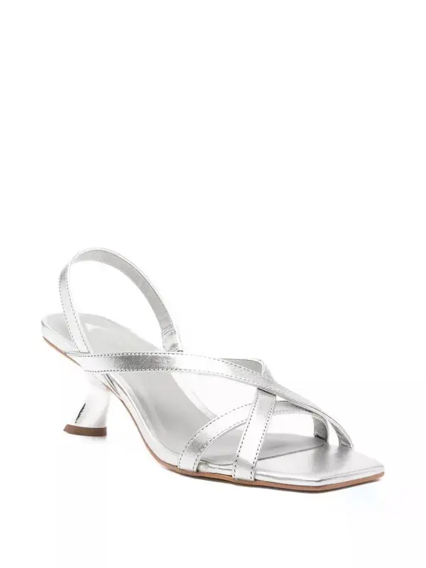 ANDREA CARRANO Strappy Square-toe Sandals