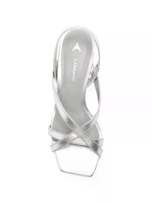ANDREA CARRANO Strappy Square-toe Sandals