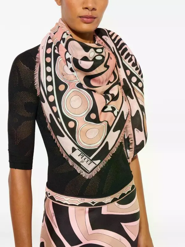 Emilio Pucci Soleil Print Wool And Silk Pashmina