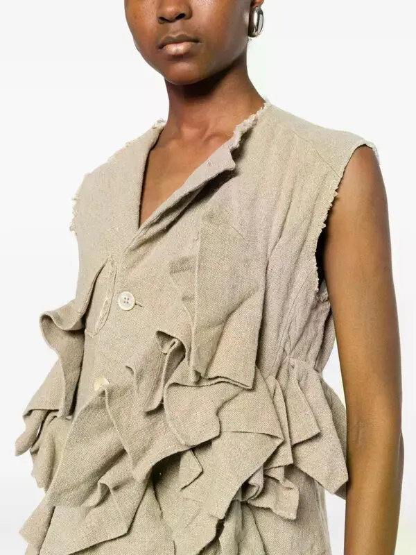 Comme Des Garçons Ruffled Sleeveless Jacket