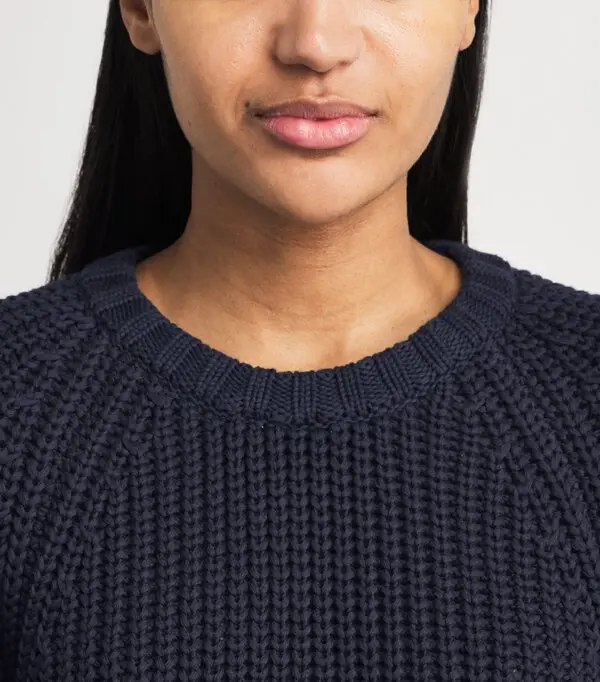 ME+EM Organic Cotton Weekend Sweater - Navy