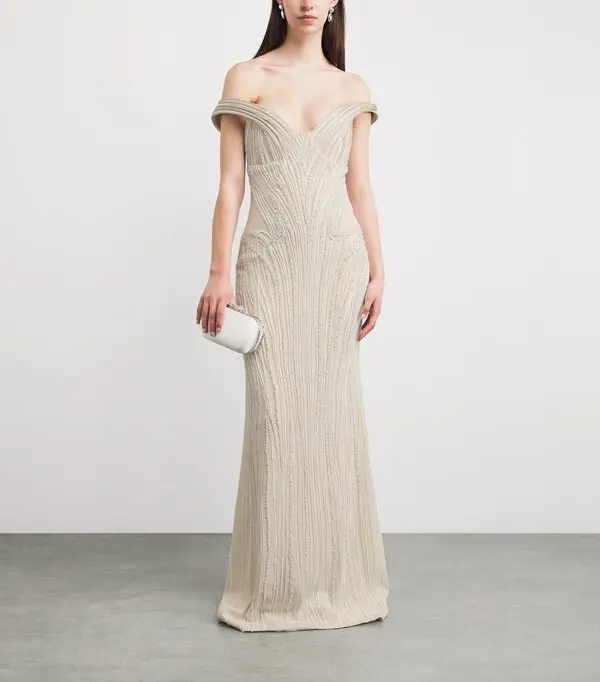 GAURAV GUPTA Embellished Sculpted Starlight Gown