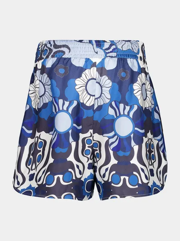 PAULA Name' Printed Silk Twill Shorts