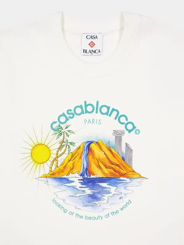Casablanca Oasis Printed Sweatshirt - White