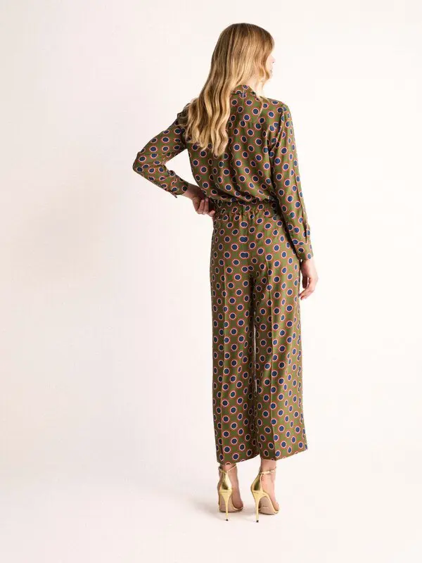 PAULA Sonia Symmetrical Eye Silk Pants - Multicolour