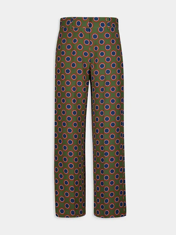 PAULA Sonia Symmetrical Eye Silk Pants - Multicolour