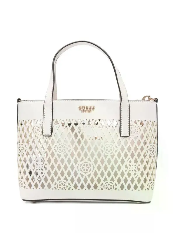 Guess Mini Laser-cut Tote Bag - Neutrals