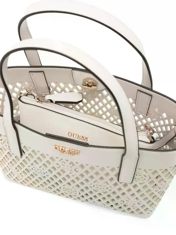 Guess Mini Laser-cut Tote Bag - Neutrals
