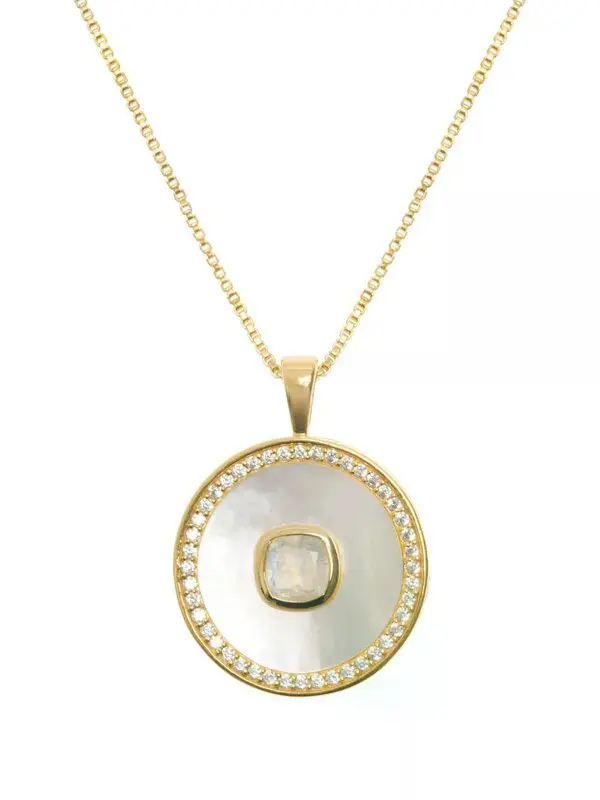 FREYA ROSE June Moonstone Mother-of-pearl Necklace - Gold