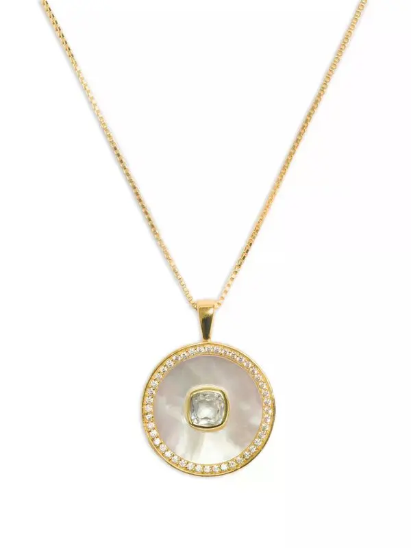 FREYA ROSE April Topaz Mother-of-pearl Necklace - Gold
