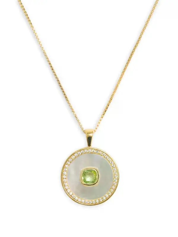 FREYA ROSE August Mother-of-pearl Peridot Necklace - Gold