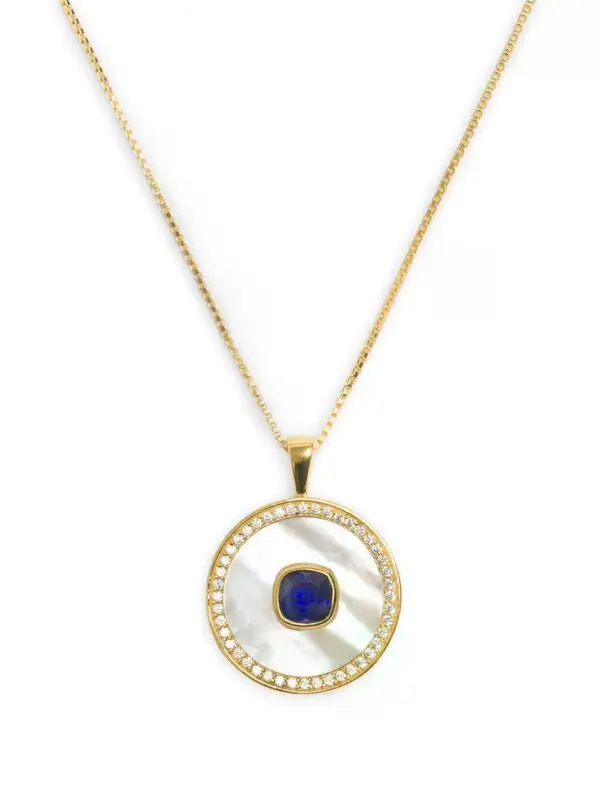 FREYA ROSE September Mother-of-pearl Sapphire Necklace - Gold