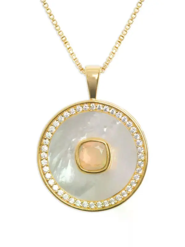 FREYA ROSE October Mother-of-pearl Opal Necklace - Gold