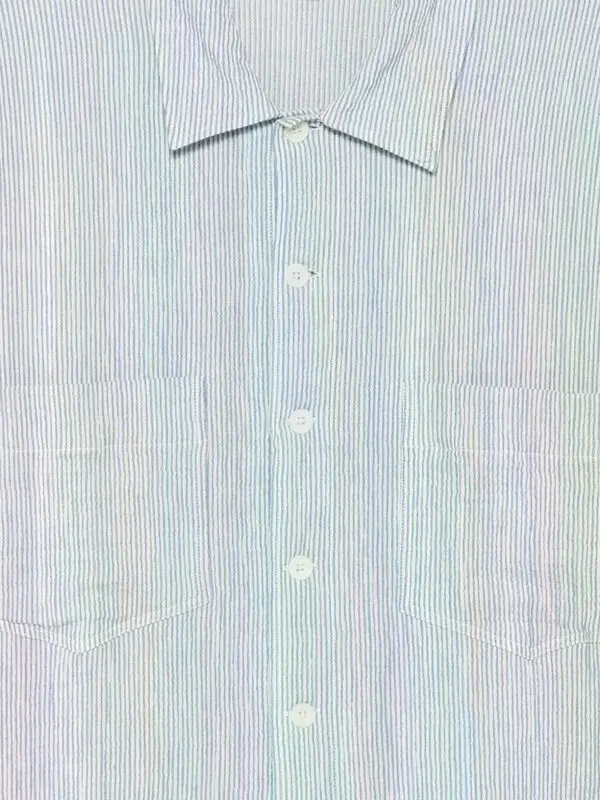 SUNFLOWER Pinstripe Pocket Shirt - Blue